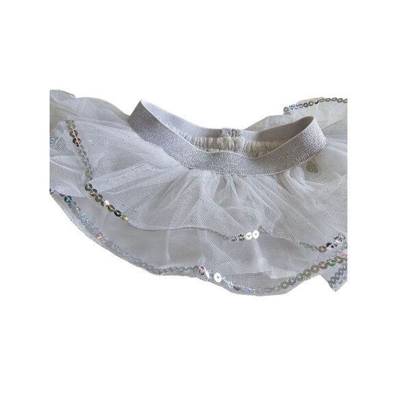 Build-A-Bear | Toys | Build A Bear White Silver Sequin Tutu Skirt Teddy ...